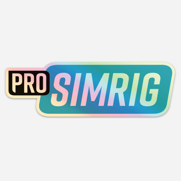 PRO SIMRIG holographic sticker – Race Anywhere